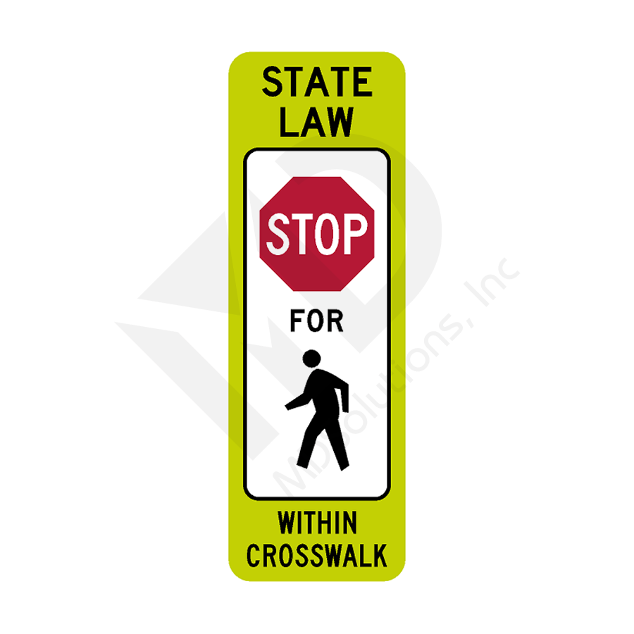R1-6a In-Street Pedestrian Crossing (Stop)