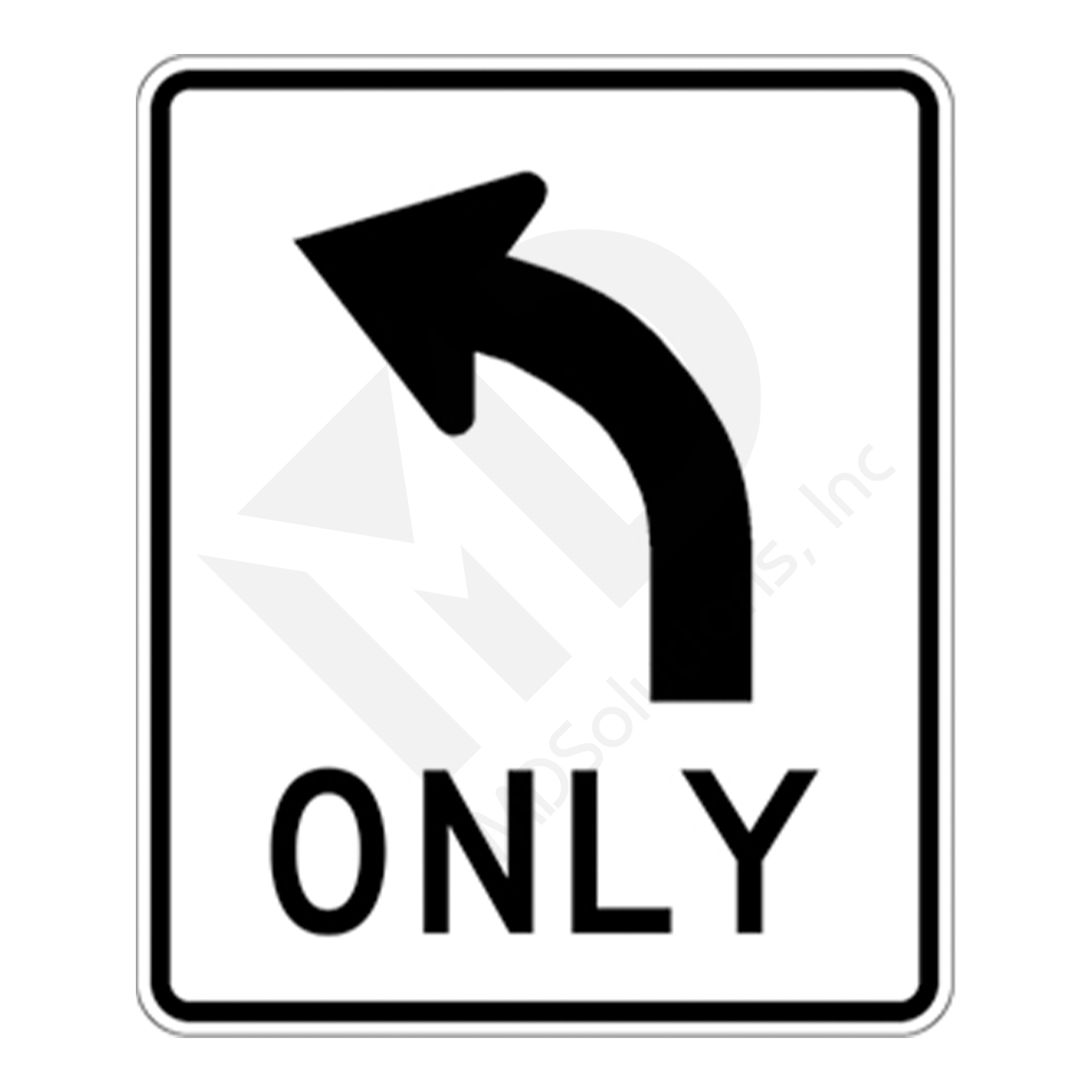 R3-5L Left Turn Only Sign