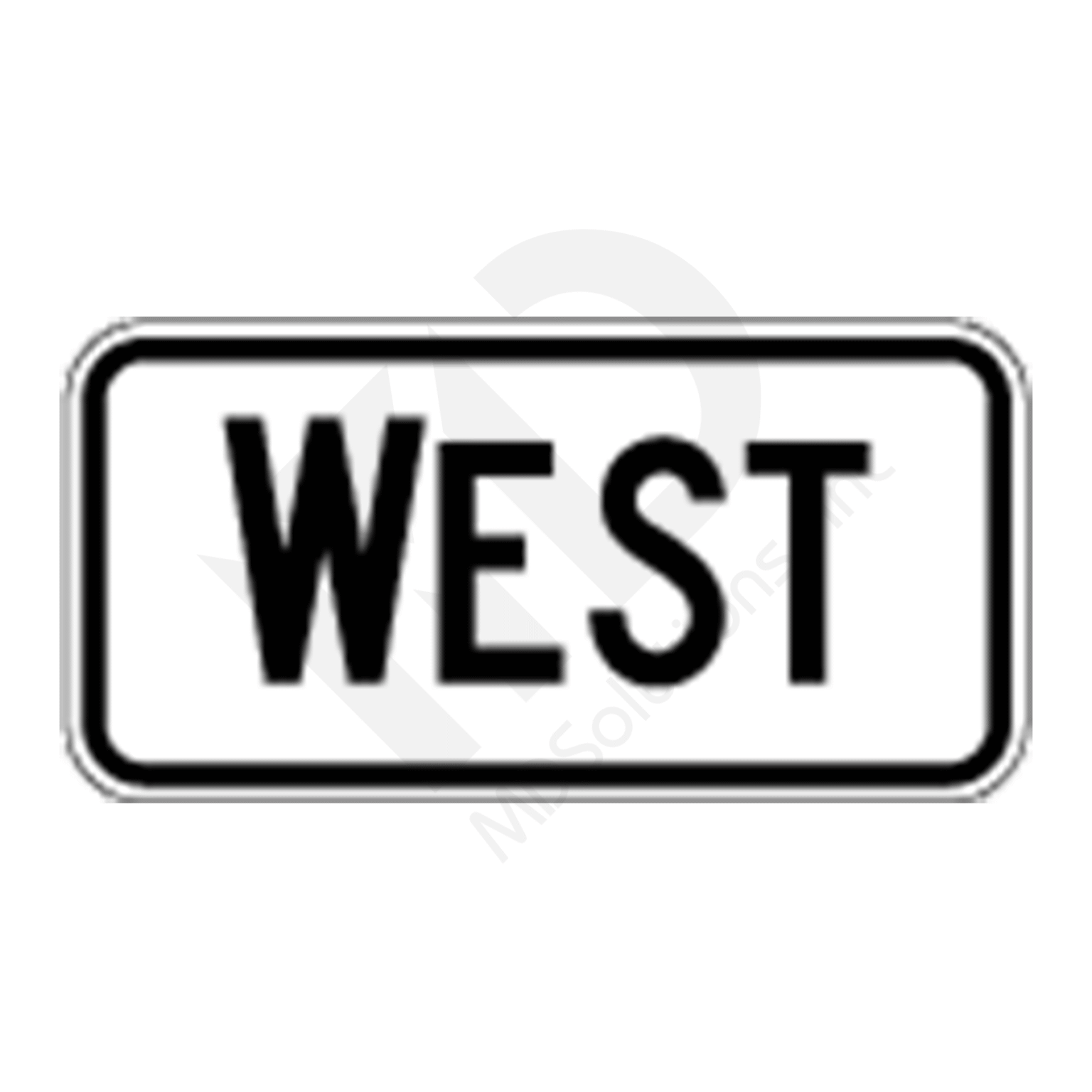 M3-4 West Directional Auxiliary Sign