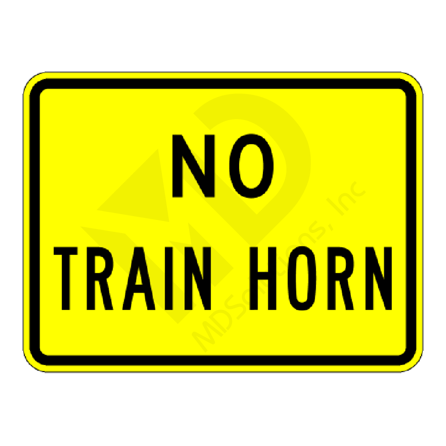 W10-9 No Train Horn (plaque) SignMDSolutions