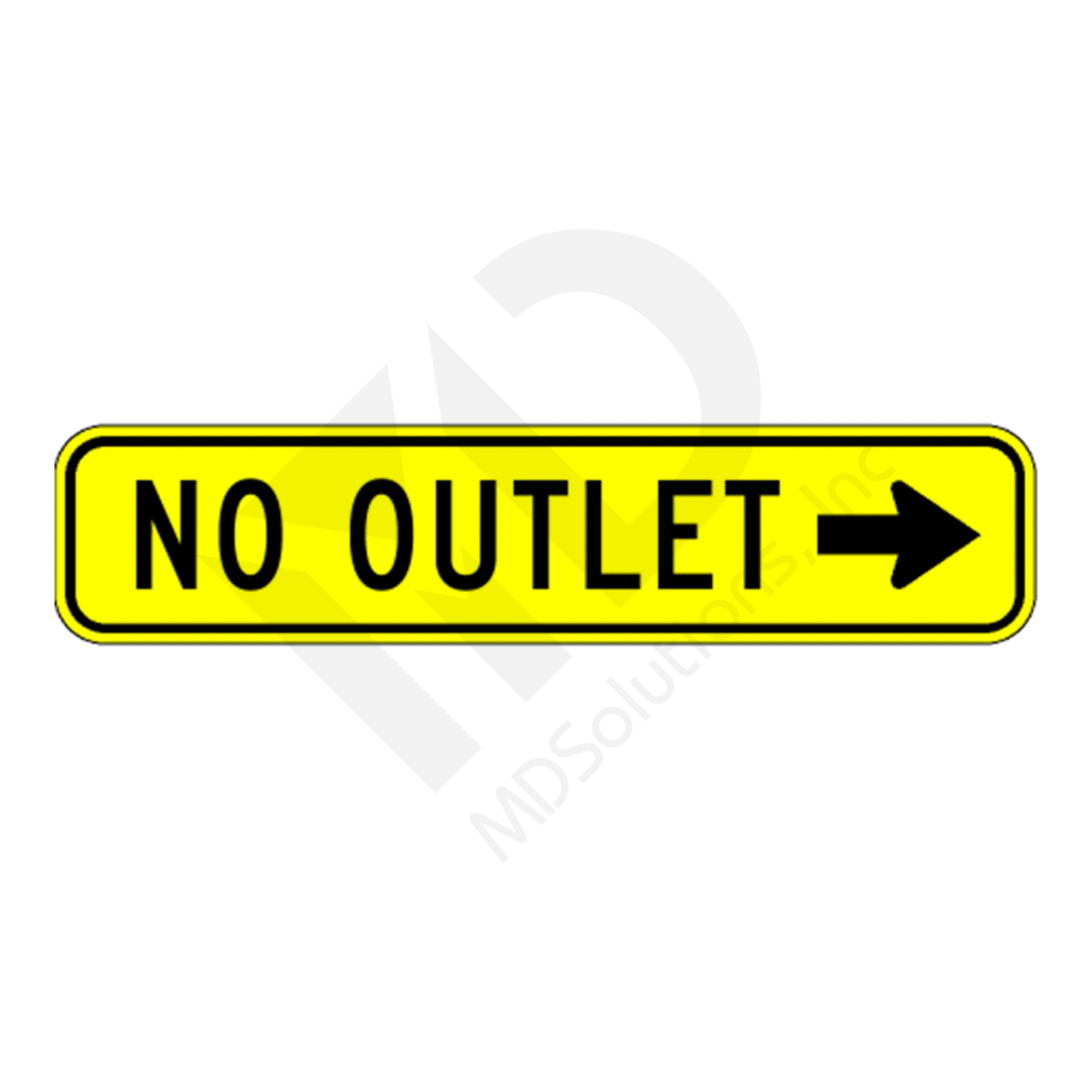 W14-2a Right Dead End (plaque) Sign