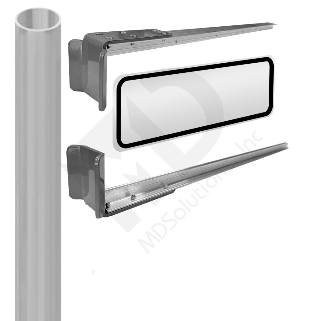 Cantilever Saddle Bracket Round Post Assembly Small