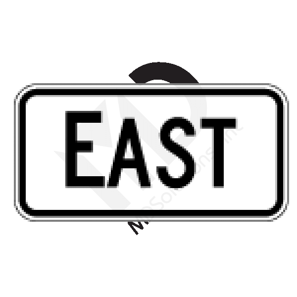 12" x 24" East Directional Auxiliary Sign HIPMDSolutions
