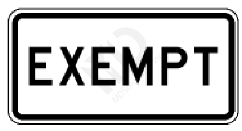 Exempt Sign