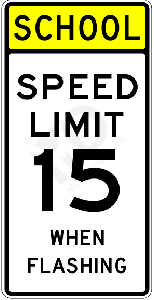 24" x 48" School Speed Limit Sign HIP