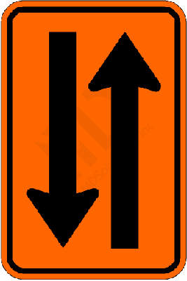 12″ x 18″ Two-Way Traffic Divider Sign HIP | MDSolutions
