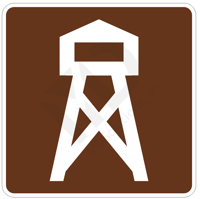 Rs006 Lookout Tower (Symbol) Sign